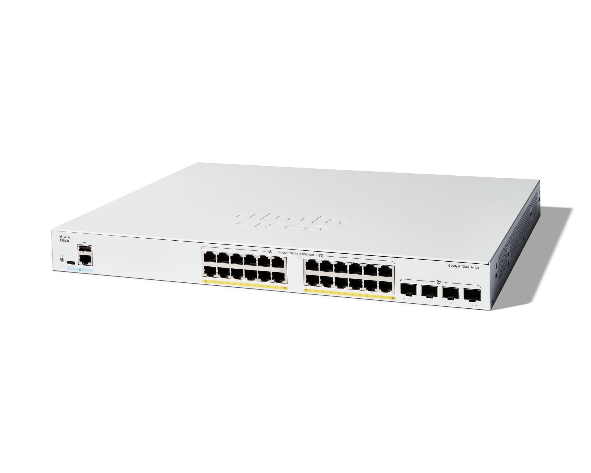 Cisco Catalyst 1300-24FP-4X Switch, 24 Port GE, Full , 4x10GE SFP+ ...